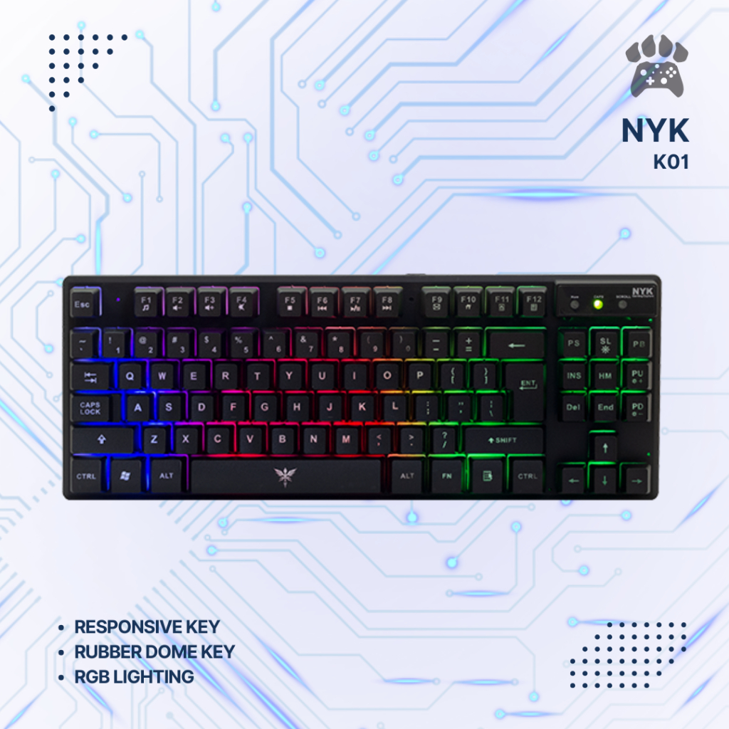 Jual Keyboard Gaming NYK K01 / K-01 RGB TKL | Shopee Indonesia