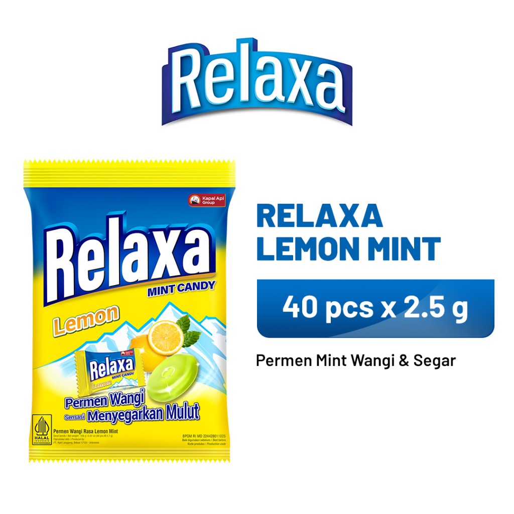 Jual RELAXA Lemon Mint 1 Bag (40 x 2.5 gr) | Shopee Indonesia