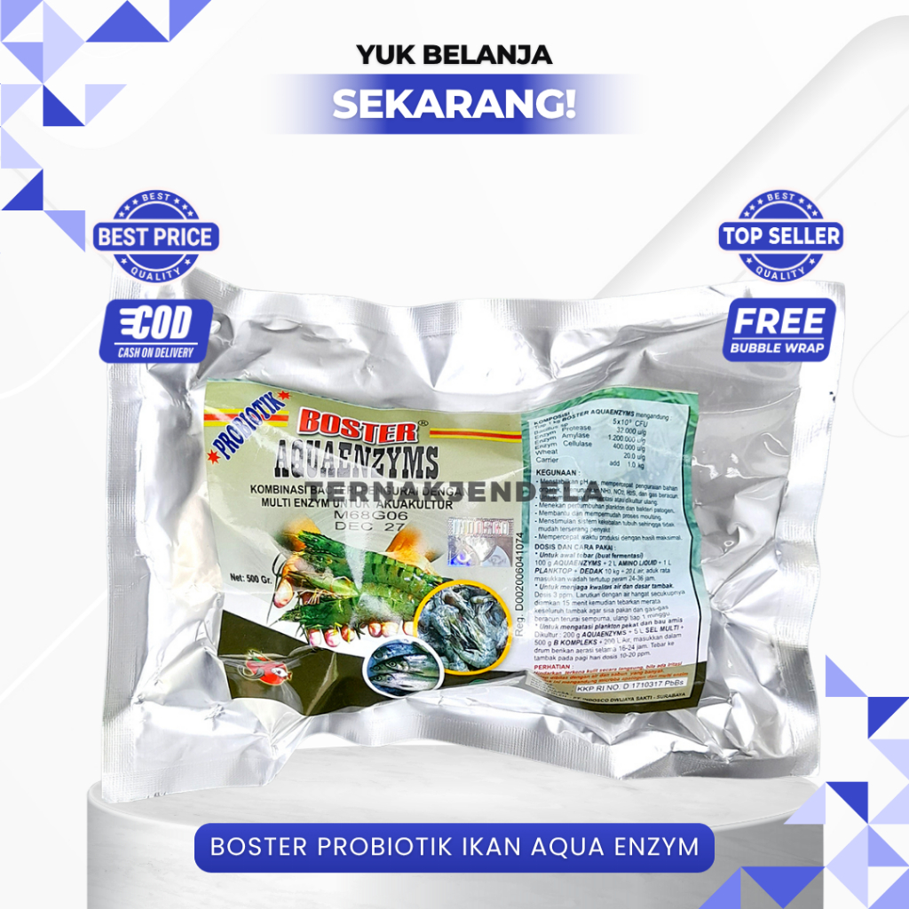 Jual BOSTER PROBIOTIK IKAN AQUA ENZYM 500 GRAM - Meningkatkan Kualitas ...
