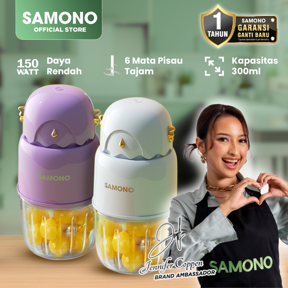 Jual SAMONO Food Chopper KACA 300ML 150W Penghalus daging dan penghalus ...