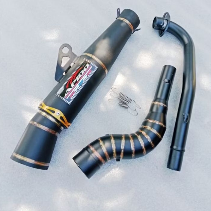 Jual Apindo Pipe canister conical open specs exhaust pipe for Wave 125 ...