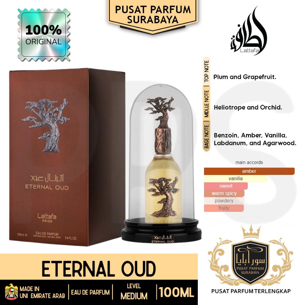 Jual Eternal Oud Lattafa Premium Parfum Pria/Wanita/Unisex Original Made in Dubai 100ml | Shopee ...