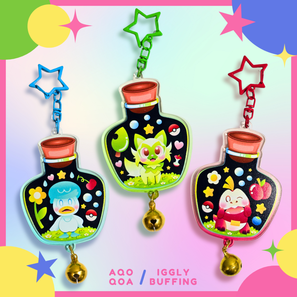 Jual POKEMON Gen 9 Paldea Starters Cute Double-Sided Keychain ...