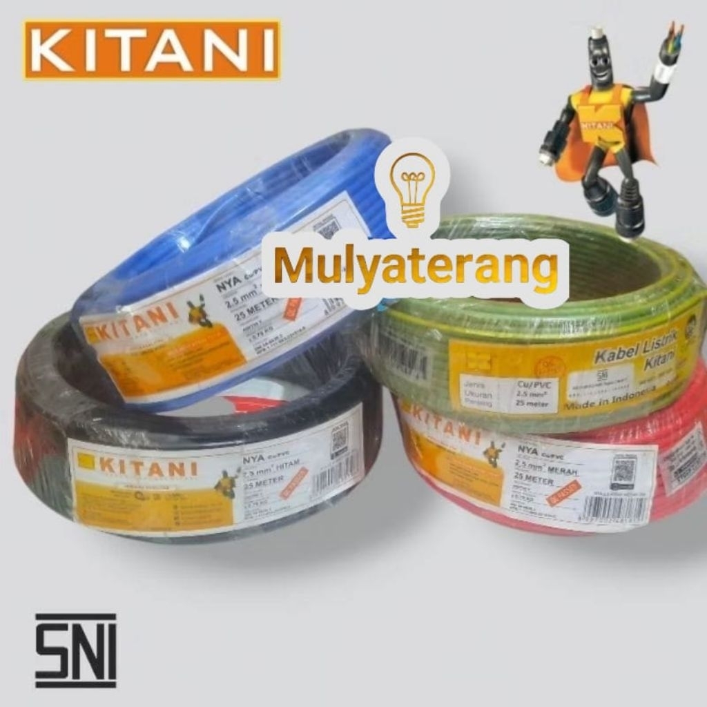 Jual Kabel Listrik Kitani NYA 2,5mm Panjang 25 Meter Kabel Tunggal ...