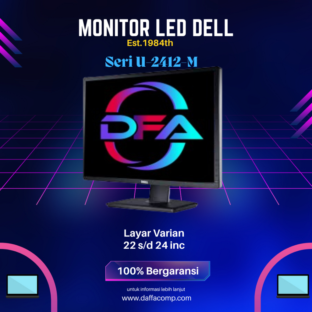 Jual Monitor LED DELL U2412M Ultrashap Second Mulus Layar 22 Inch / 24 ...