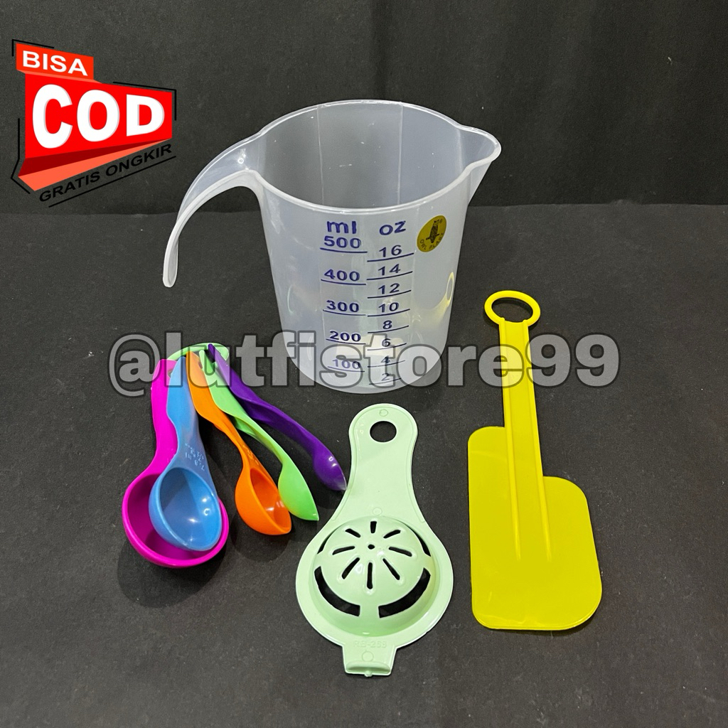 Jual 1 SET Paket Hemat Lengkap Gelas Takar 500mil + Sendok Takar 5 PCS ...