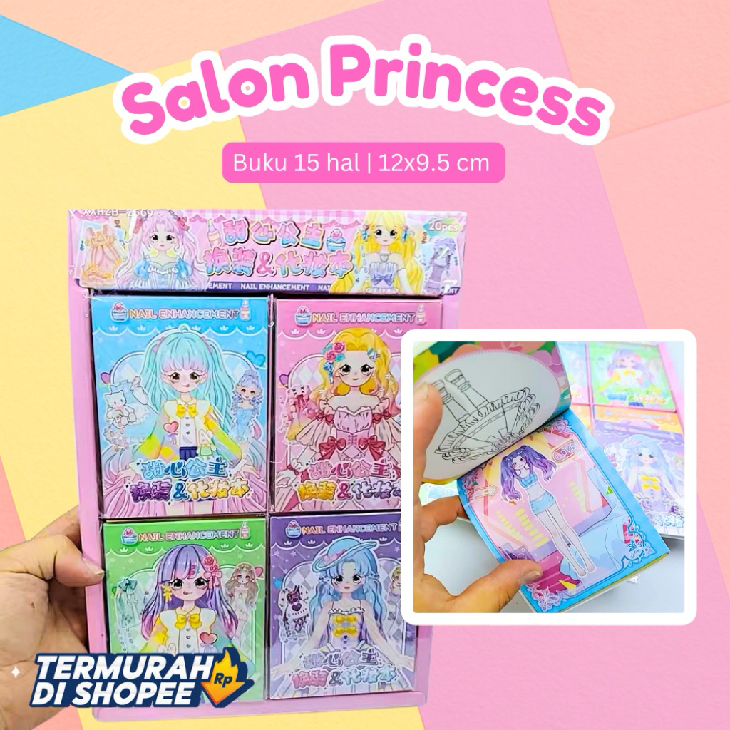 Jual Sticker SALON PRINCESS 2-in-1 Sticker & Coloring Book | Buku Stiker Mewarnai [EDUFUNTOYS ...