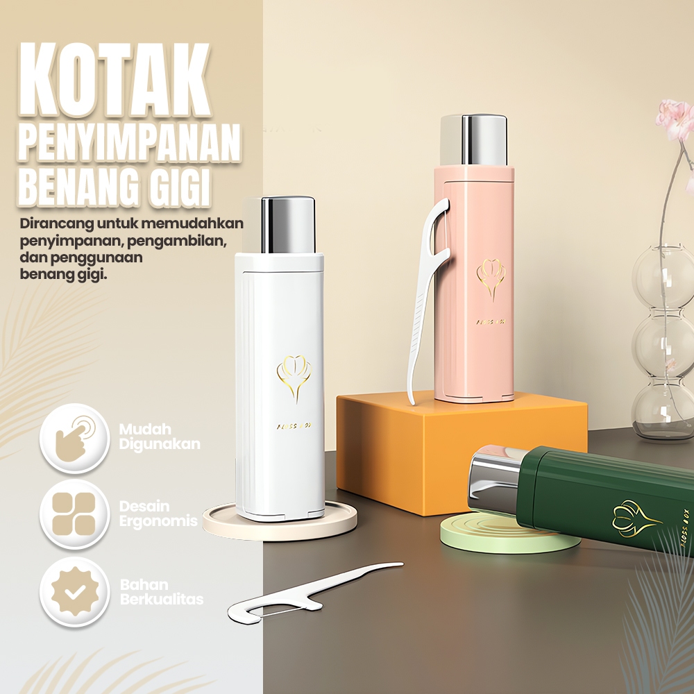 Jual Kotak Penyimpanan Benang Gigi Box Dental Floss Pembersih Gigi ...