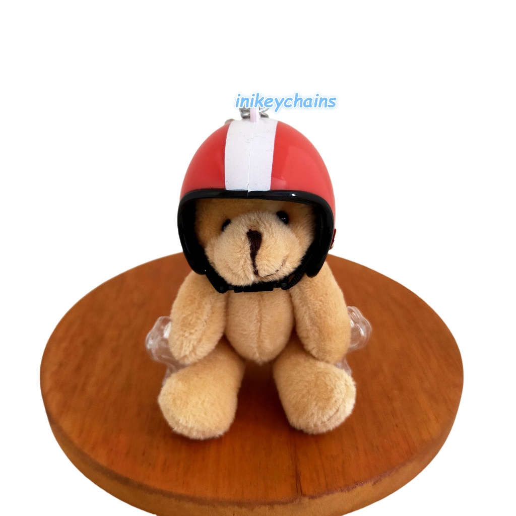 Jual bagcharms toys bear with helmet, gantungan kunci boneka model ...