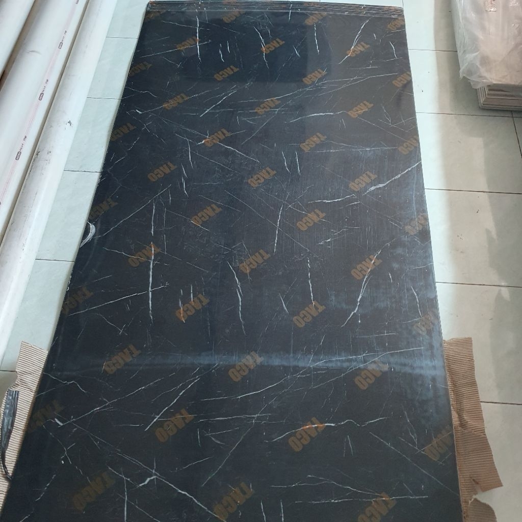 Jual lapisan lemari meja laci HPL TACO TH992JG black hitam marmer ...