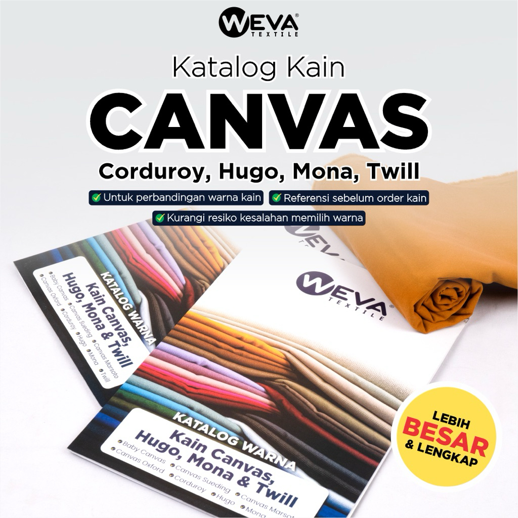 Jual Buku Katalog Kain Canvas Warna Jenis Premium Lebih Besar Lengkap ...