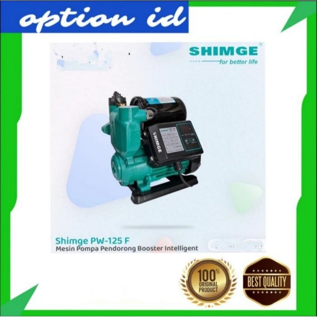 Jual Pompa Air booster Intelligent SHIMGE PW-125F Untuk Water Heater ...