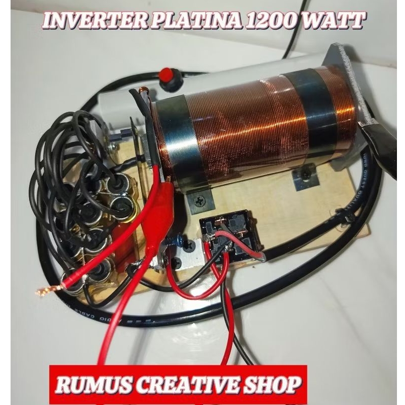 Jual MESIN POWER INVERTER PLATINA 1200 WATT / 10 KONDENSOR / BISA COD ...
