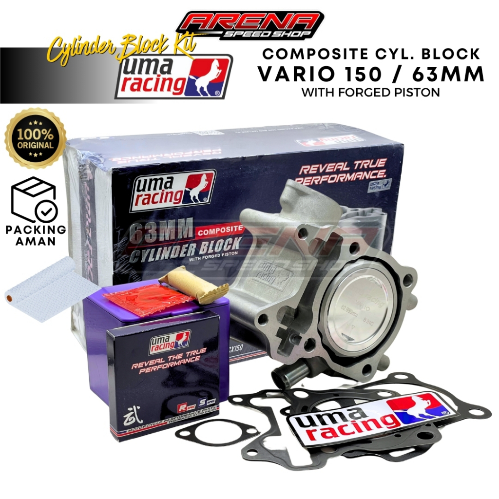 Jual UMA Racing Cylinder Block Kit Vario 150 63mm - Composite Blok Set ...