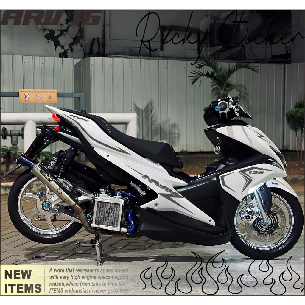 Jual ARV16 CUTTING STICKER STRIPING VARIAN GARIS SIMPLE VARIASI AEROX ...