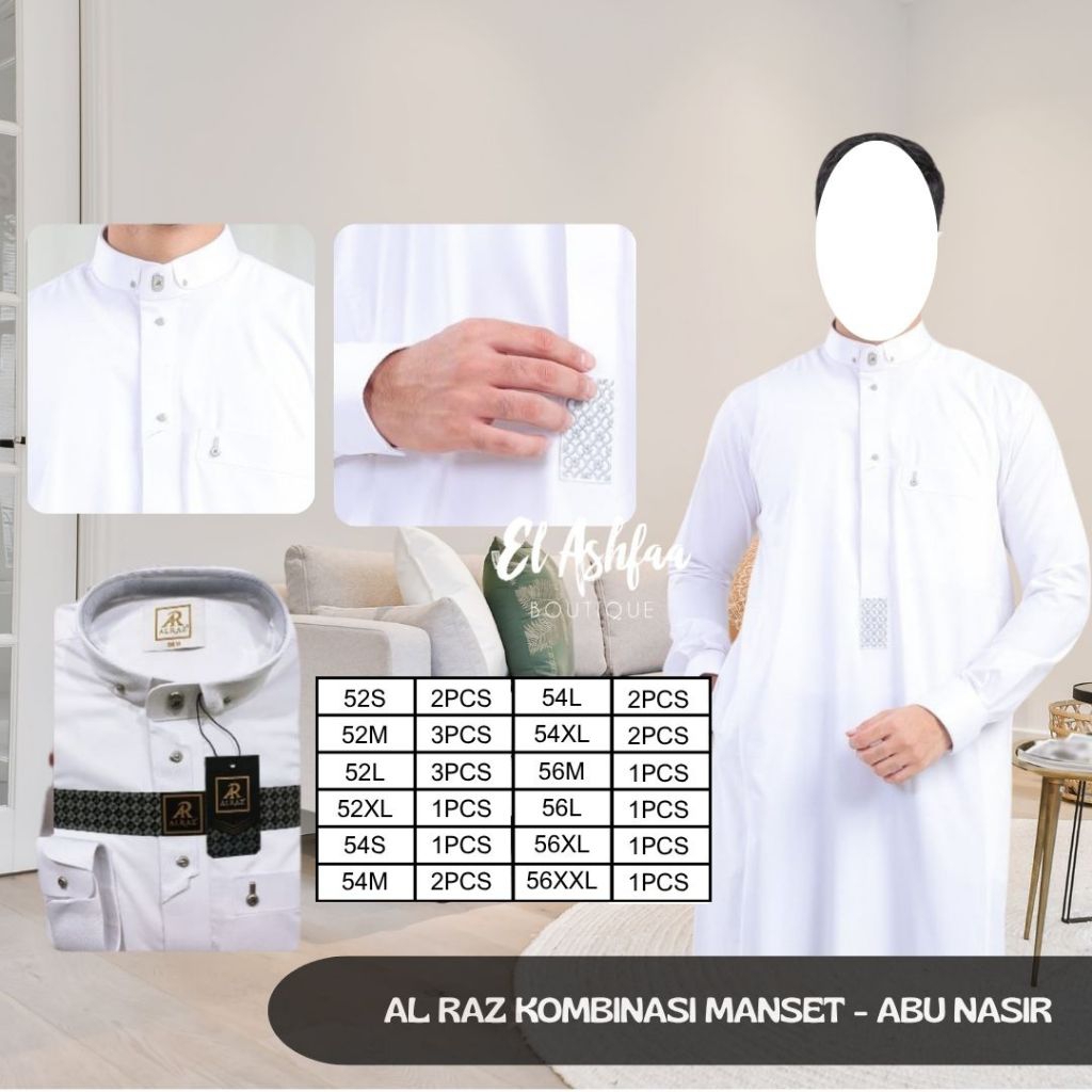 Jual Jubah Al Raz Khusus Grosir 20pcs/box Model Abu Nasir - El Ashfaa ...