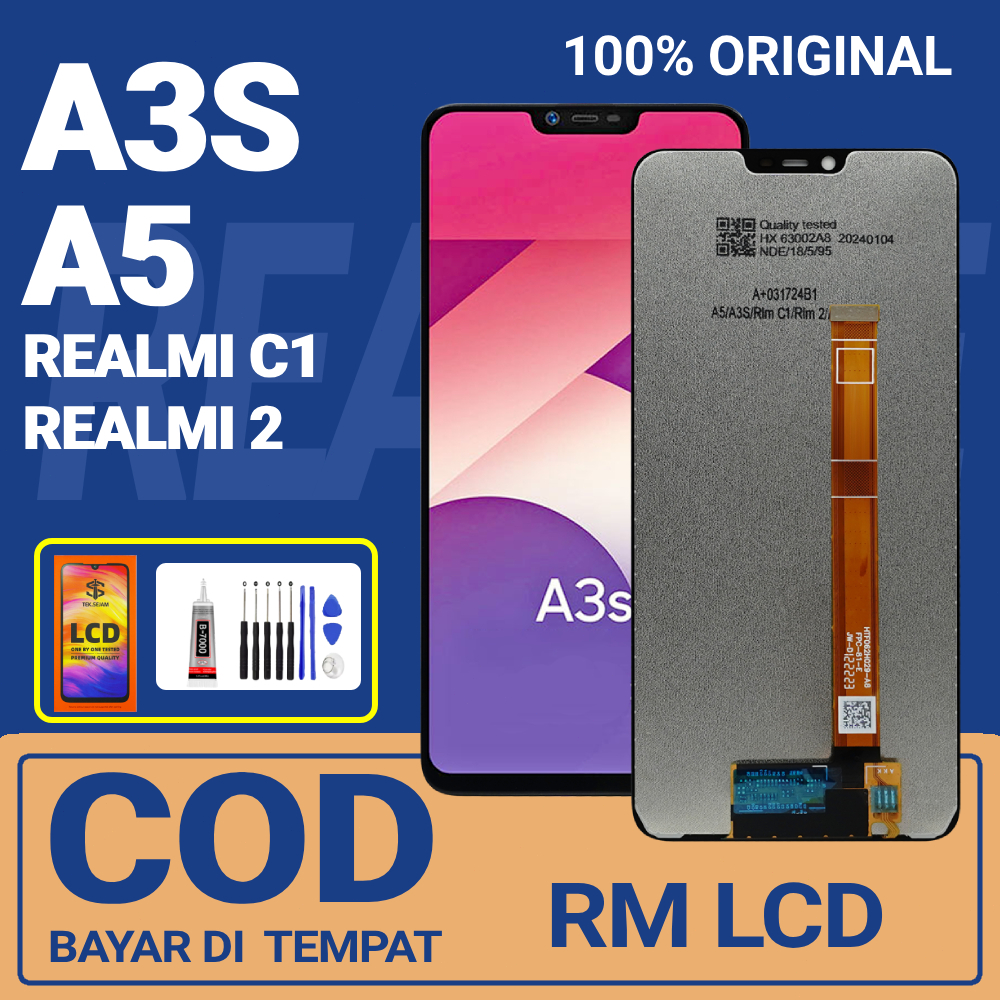Jual 【ORIGINAL】LCD OP A3S / A5 / RMC1 / REALME2 Layar hp Touchscreen ...