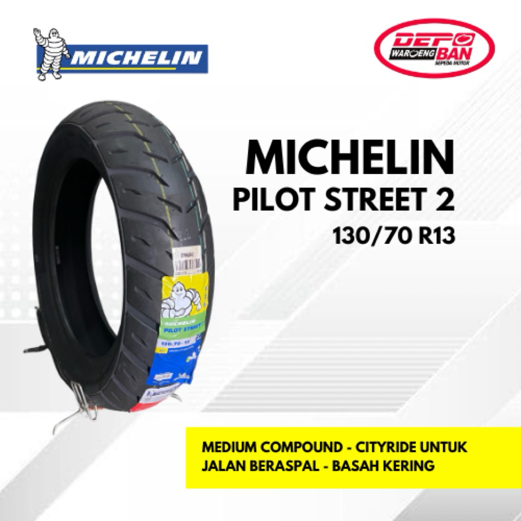Jual BAN MATIC TUBELESS MERK MICHELIN TYPE PILOT STREET 2 UKURAN 130/70 ...