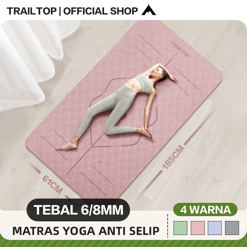 Jual TrailTop Matras Olahraga TPE Matras Yoga Premium Anti Slip Peredam ...