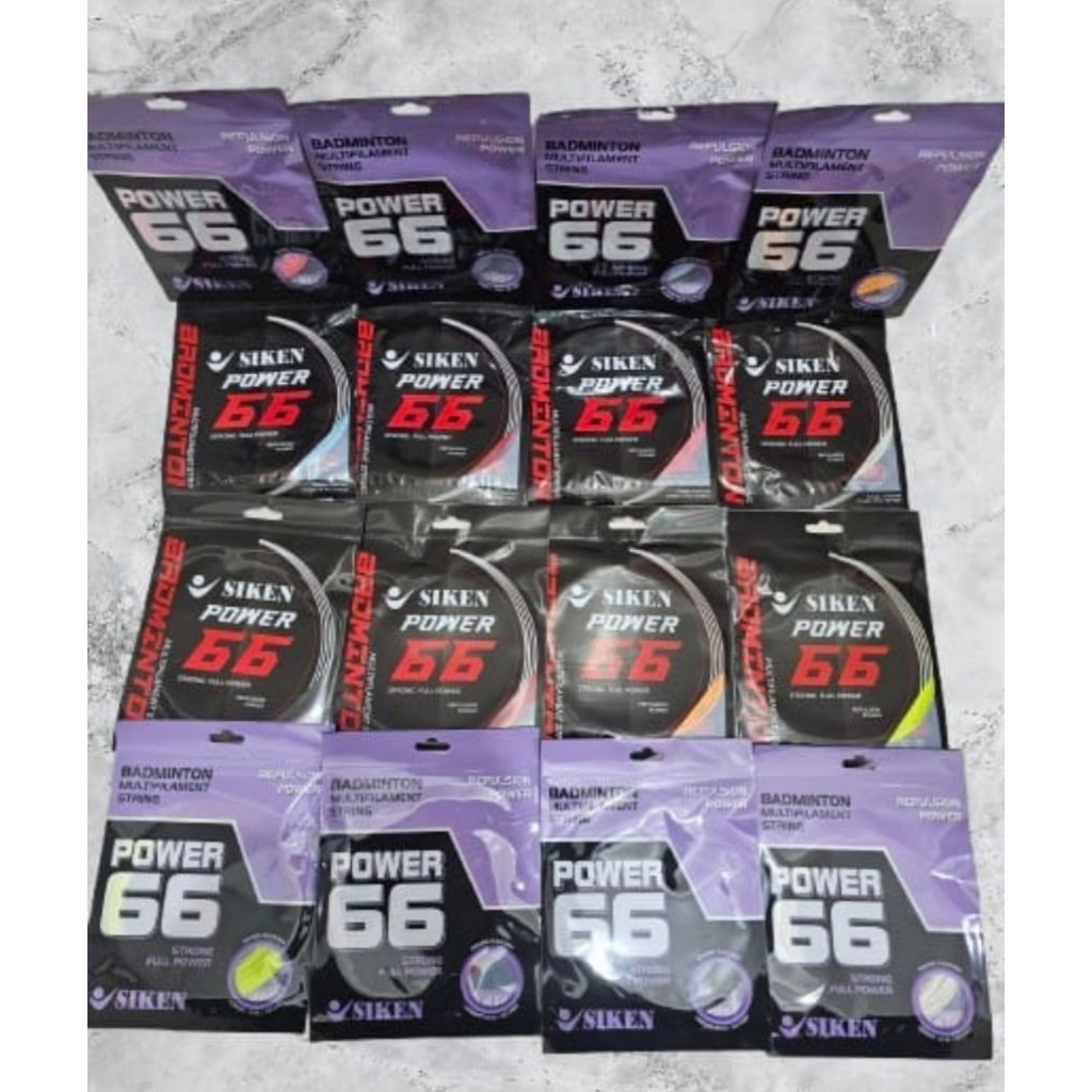Jual SENAR SIKEN POWER 66 ORIGINAL MADE IN TAIWAN Badminton | Shopee ...