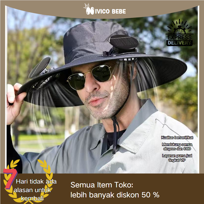 Jual Topi Mancing Anti Panas Topi Anti UV Topi Rimba Topi Mancing ...