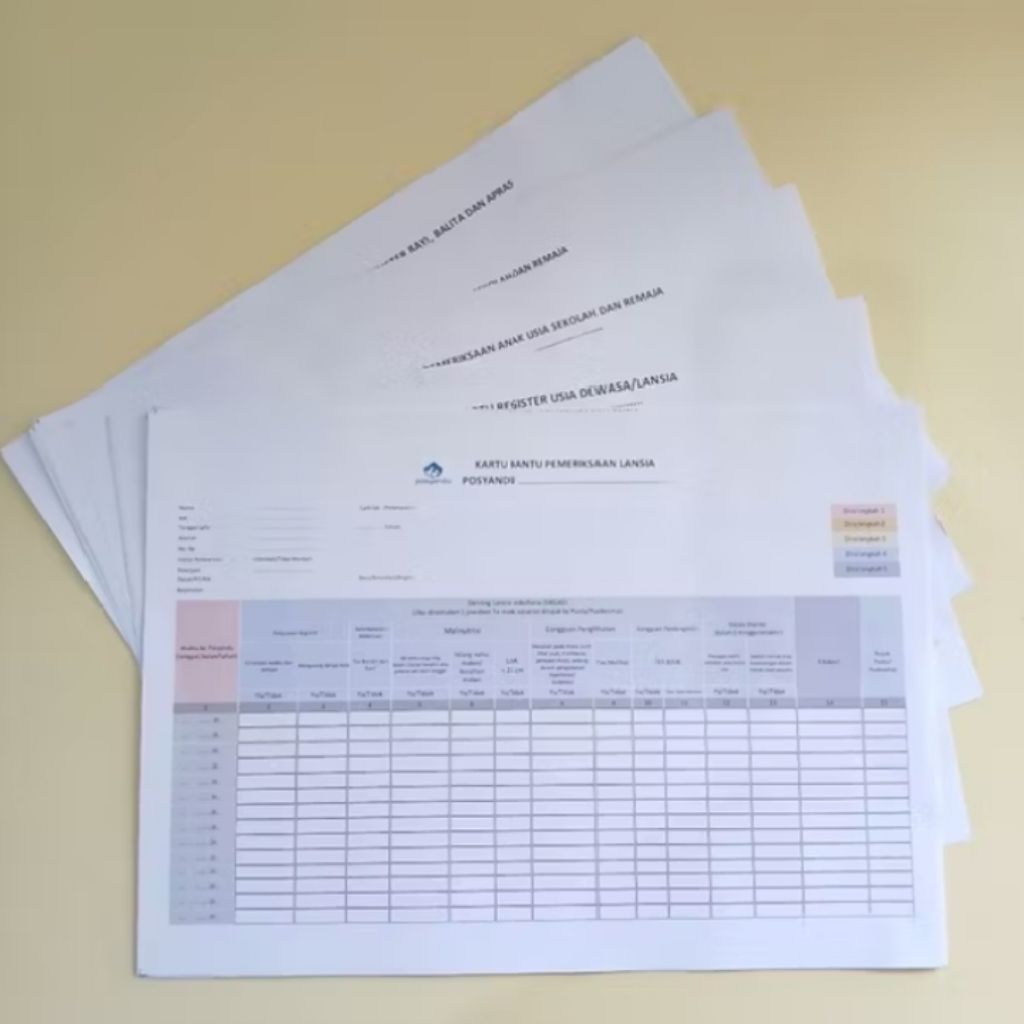 Jual Kartu Bantu Pemeriksaan ILP - Lembar ILP - ILP Posyandu - Kertas ...