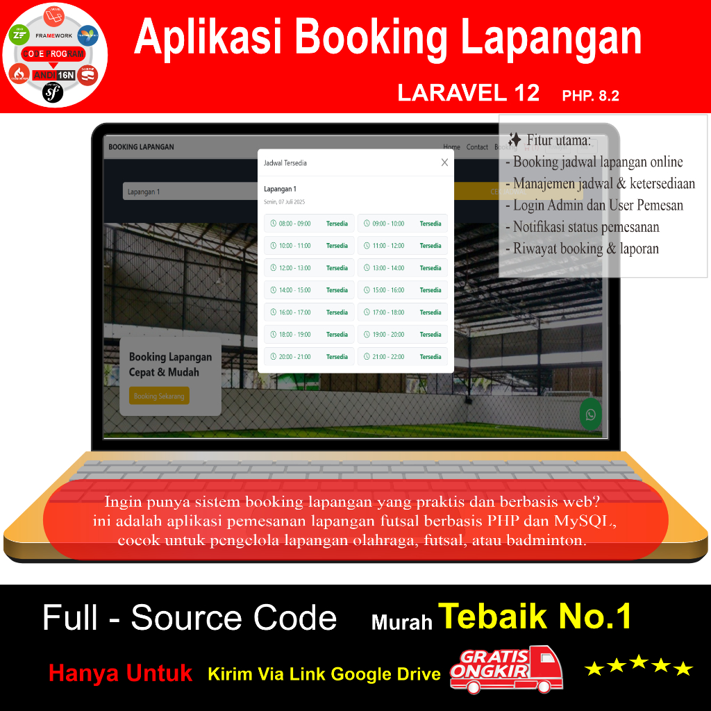 Jual Aplikasi Booking Lapangan futsal | Shopee Indonesia