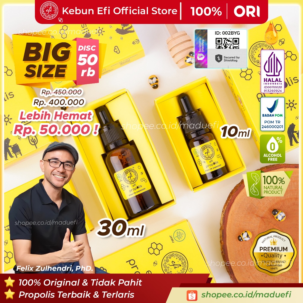 Jual 30ML - Efi Propolis by Prof Felix, PhD / Kebun Efi | Shopee Indonesia