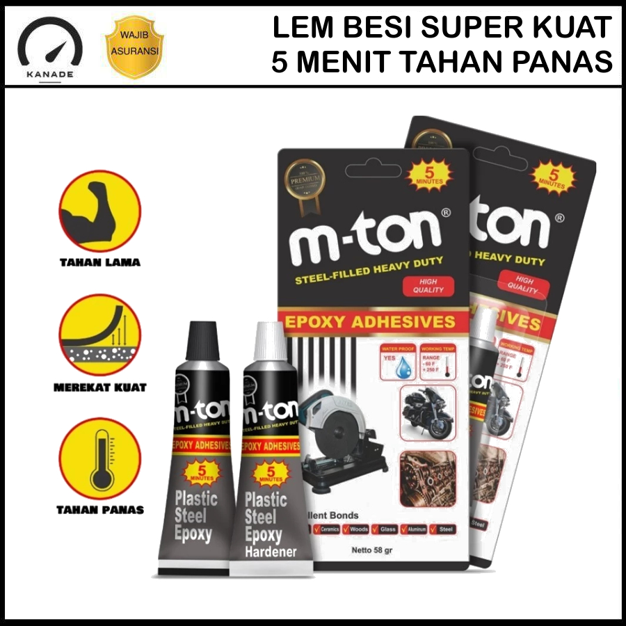 Jual Lem Besi Super Kuat 5 Menit / Lem tahan panas tekanan tinggi / Lem ...