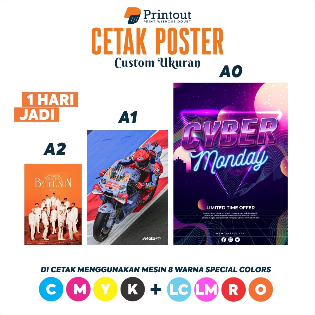 Jual Printout Cetak Poster | Poster Custom | Ukuran A0, A1, A2 | High ...