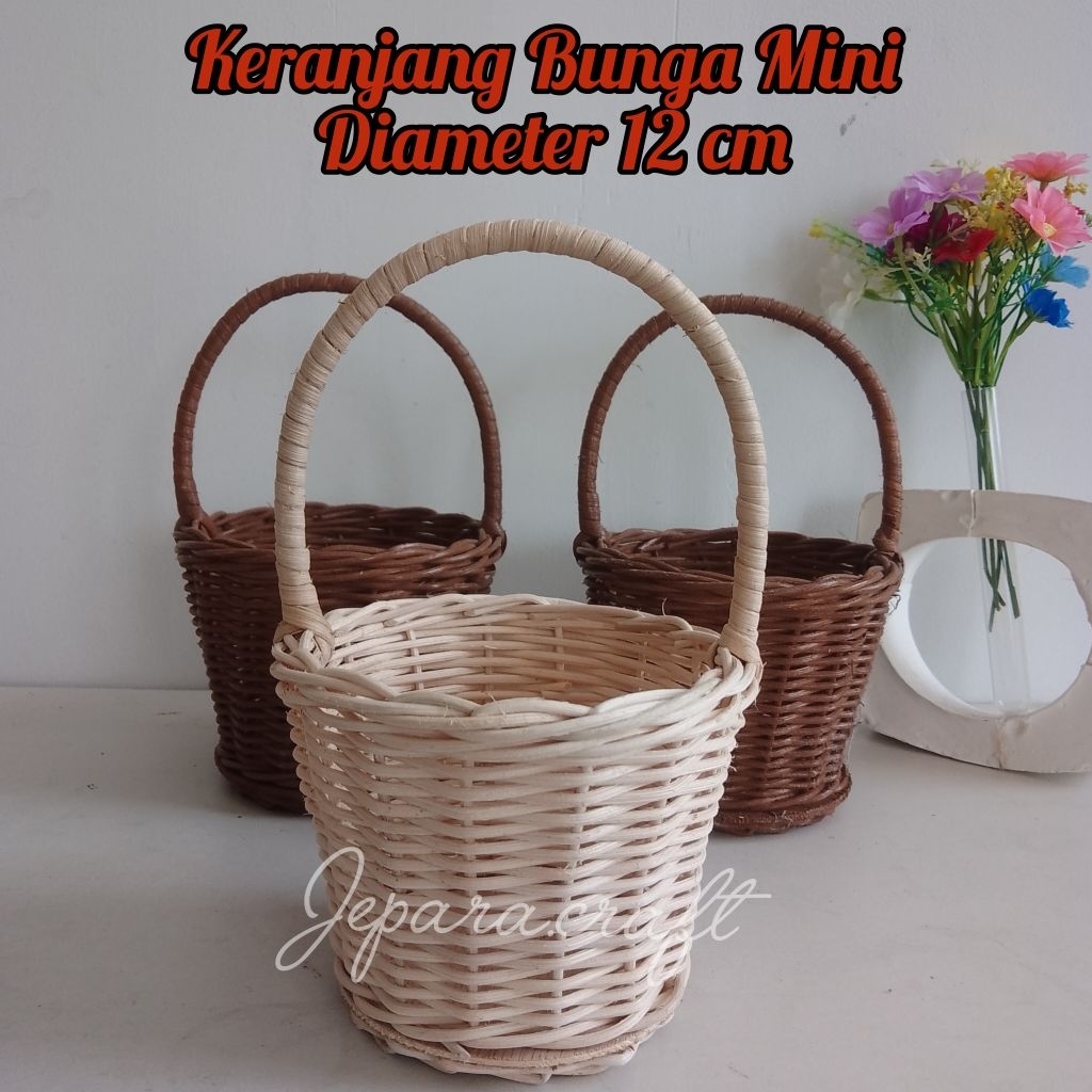 Jual Keranjang Rotan Tangkai Kecil 12 cm | Shopee Indonesia