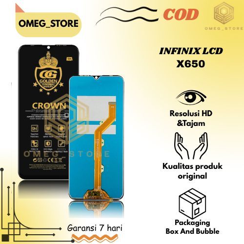 Jual Golden Crown LCD TOUCHSCREEN INFINIX HOT 8 X650 SET COMPLETE ...