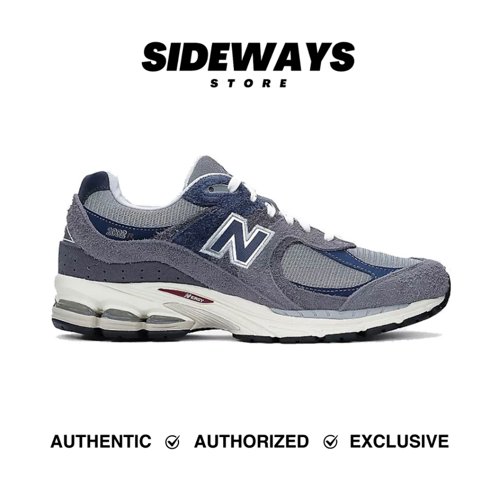 Jual New Balance 2002R Navy Grey Castlerock / Grey Black Off White ...
