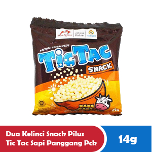 Jual DUA KELINCI SNACK PILUS TIC TAC SAPI PANGGANG PCK 16/14g | Shopee ...