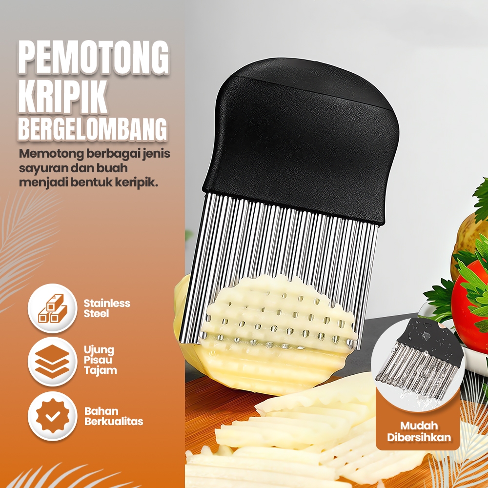 Jual Pisau Ulir Spiral Pemotong Kentang Wortel Potato Zigzag Knife Wave ...