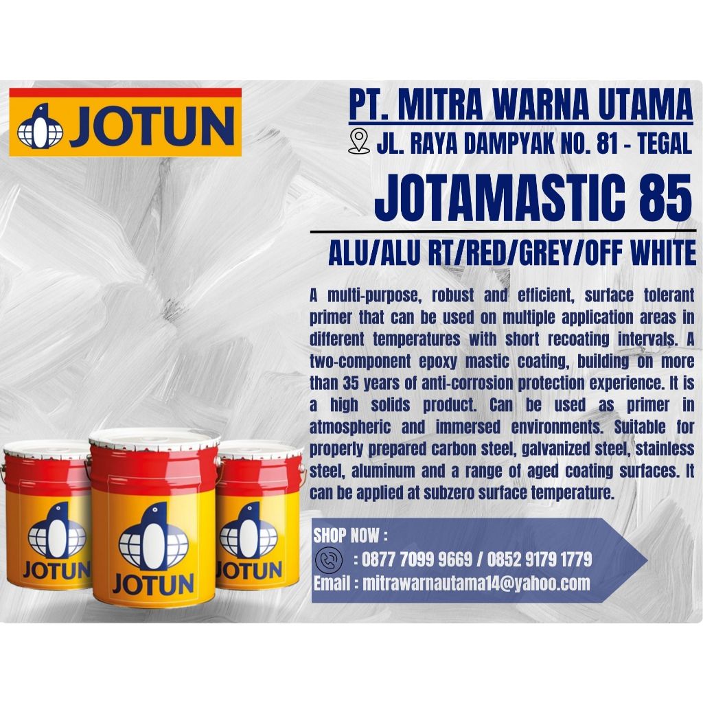 Jual Jotun Jotamastic 85 Off White 5 Ltr (Comp A + Comp B) | Shopee Indonesia