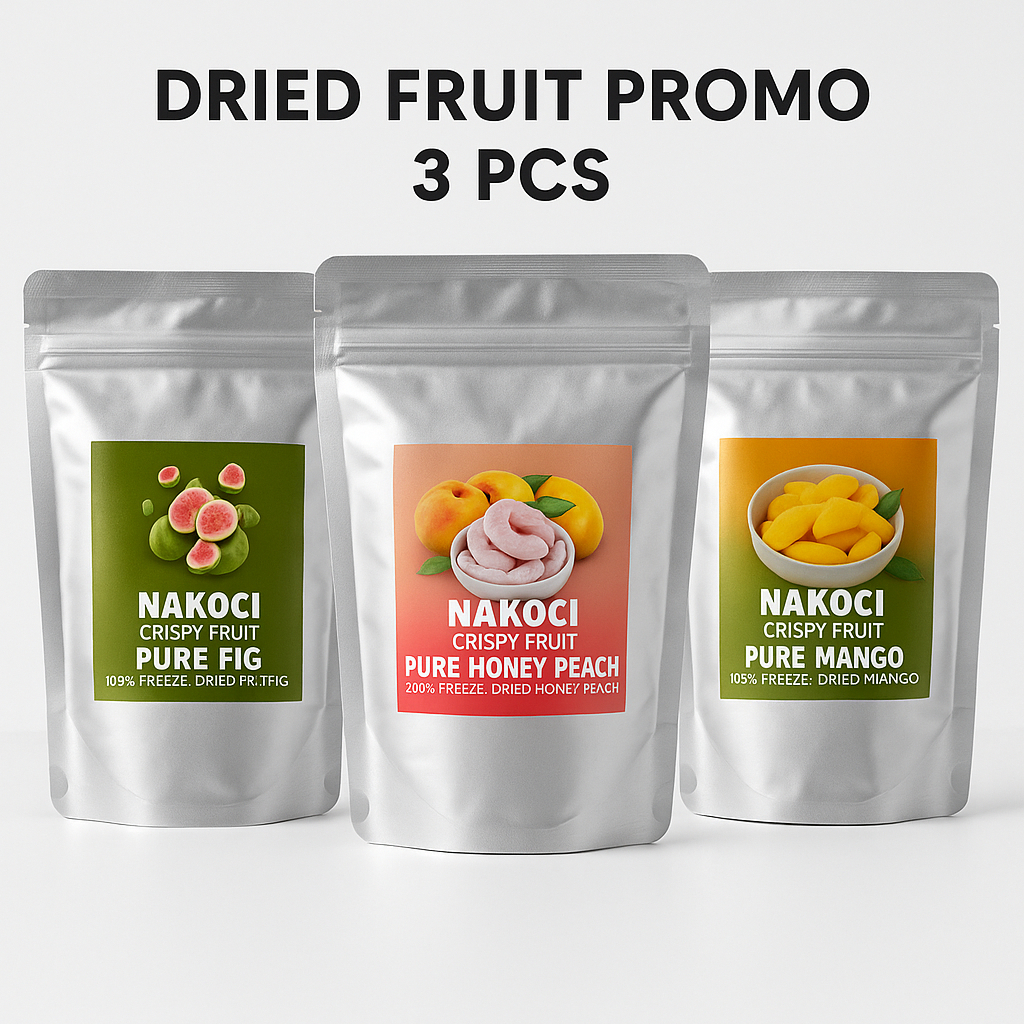 Jual PAKET HEMAT 3 PCS / 50GR Freeze Dried Fruit Nakoci Snack Buah ...