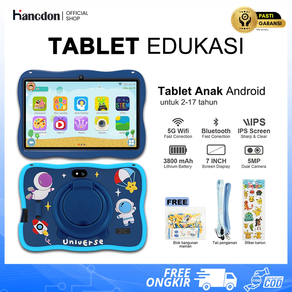 Jual Hancdon Kids Study Tab A15 Tablet Anak Android Edukasi 12GB+512GB ...