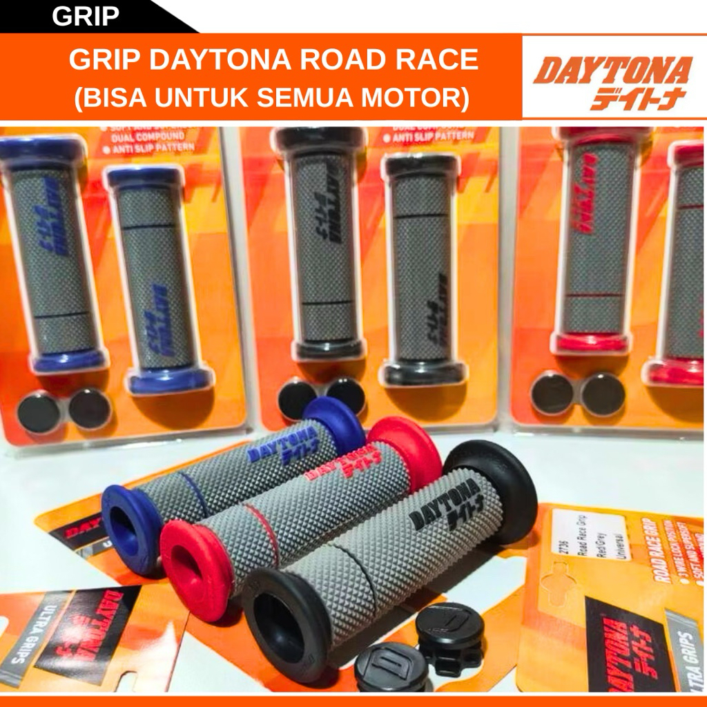 Jual GRIP HANDGRIP ROAD RACE 2738 GREY UNIVERSAL SEMUA MOTOR MATIC ...