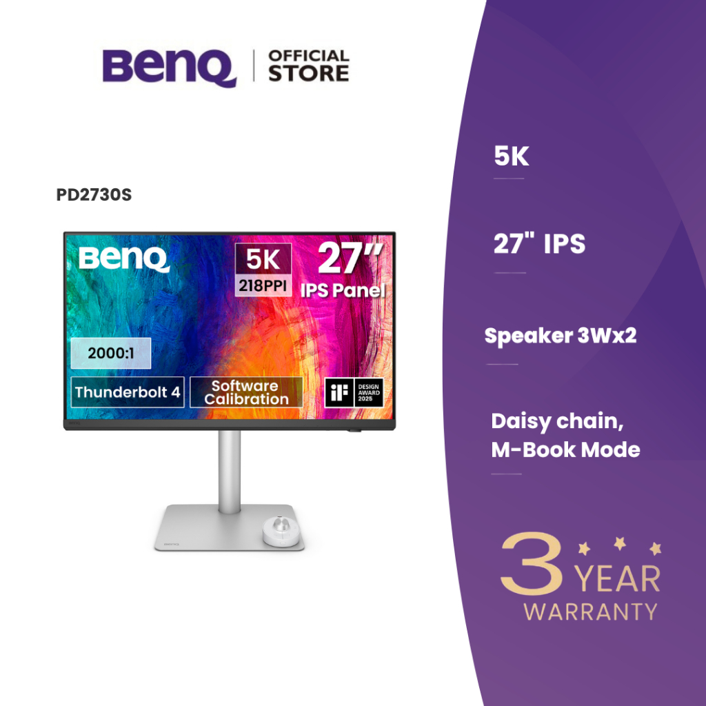 Jual BenQ PD2730S 27” 5K Monitor, 90W Thunderbolt 4, 218 PPI, 98% P3 ...