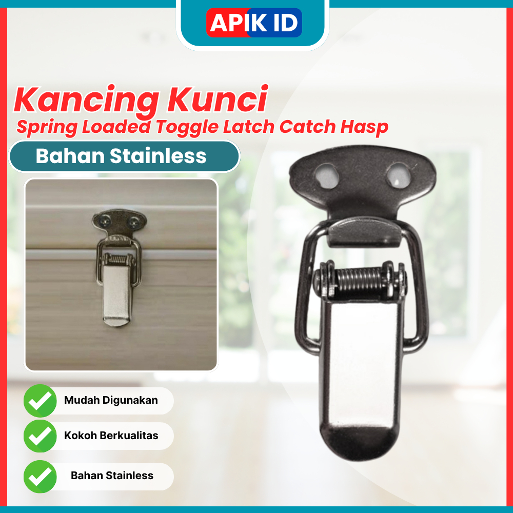 Jual APIK ID Kancing Kunci Spring Loaded Toggle Latch Catch Hasp | Shopee Indonesia
