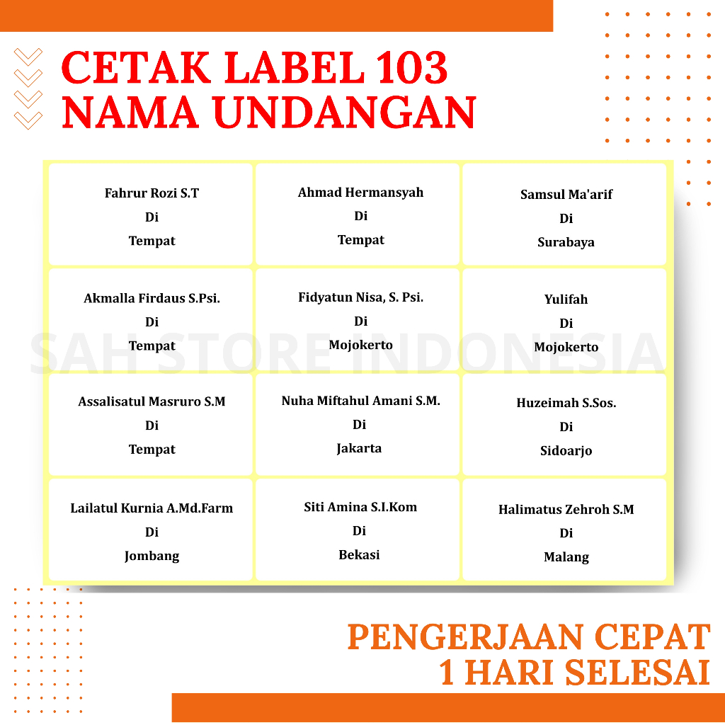 Jual CETAK LABEL NAMA UNDANGAN BISA COD - PRINT STIKER UNDANGAN - CETAK ...