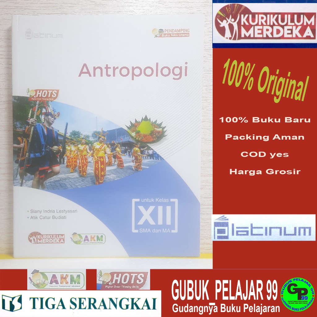 Jual Antropologi Kelas 12/XII SMA/MA Kurikulum Merdeka PT Tiga Serangkai (PLATINUM)CP Terbaru ...