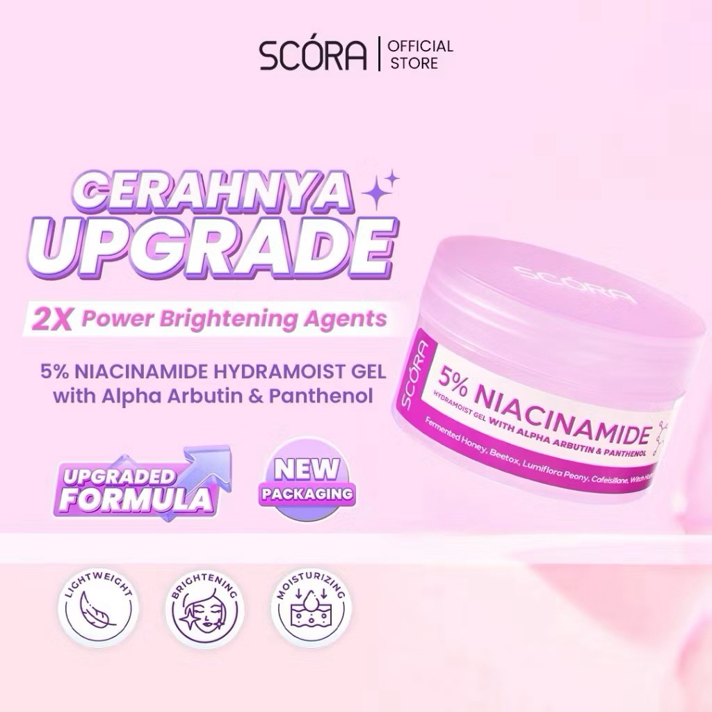 Jual [KULIT LEMBAP SEPANJANG HARI] SCORA 5% Niacinamide Hydramoist Gel with Alpha Arbutin ...