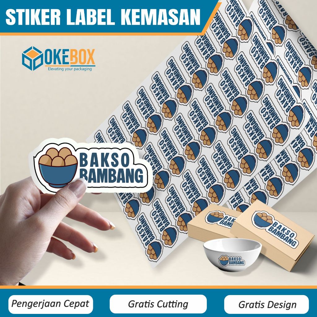 Jual Sticker stiker setiker label makanan custom harga murah aesthetic ...