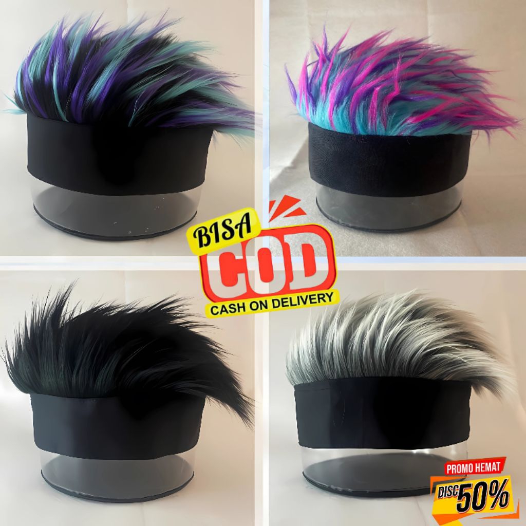 Jual Topi Rambut Palsu Pria Topi Bulu Topi cosplay Topi anime Topi Wig ...