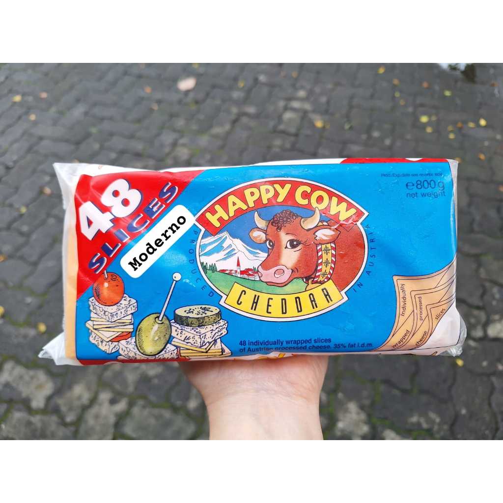 Jual Happy Cow Cheddar Cheese 48 Slice | Shopee Indonesia
