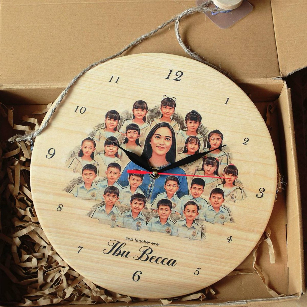 Jual KADO KAYU JAM BULAT CUSTOM FOTO AESTHETIC (JAM) | Shopee Indonesia