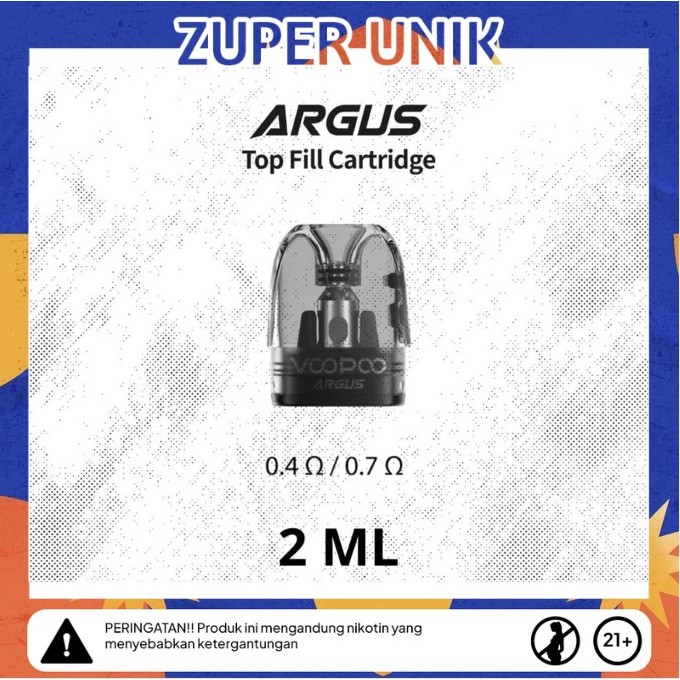 Jual ARGUS CARTRIDGE POD 2ML TOP FILL 100% ORIGINAL | Shopee Indonesia