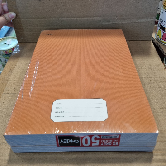Jual Buku Tulis Panjang OKEY 50 Lembar (ISI 10 Buku) - Sampul Coklat ...